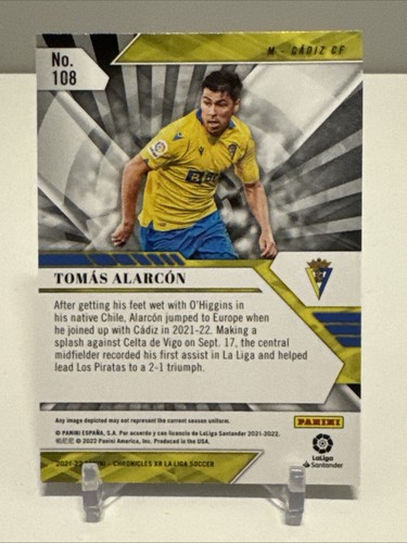 Panini Chronicles XR Tomas Alarcon Purple Astro RC La Liga Cadiz Chile ...