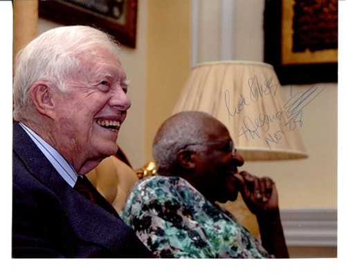 DESMOND TUTU with Jimmy Carter WITH COA signed AUTOGRAPH 2936 | eBay