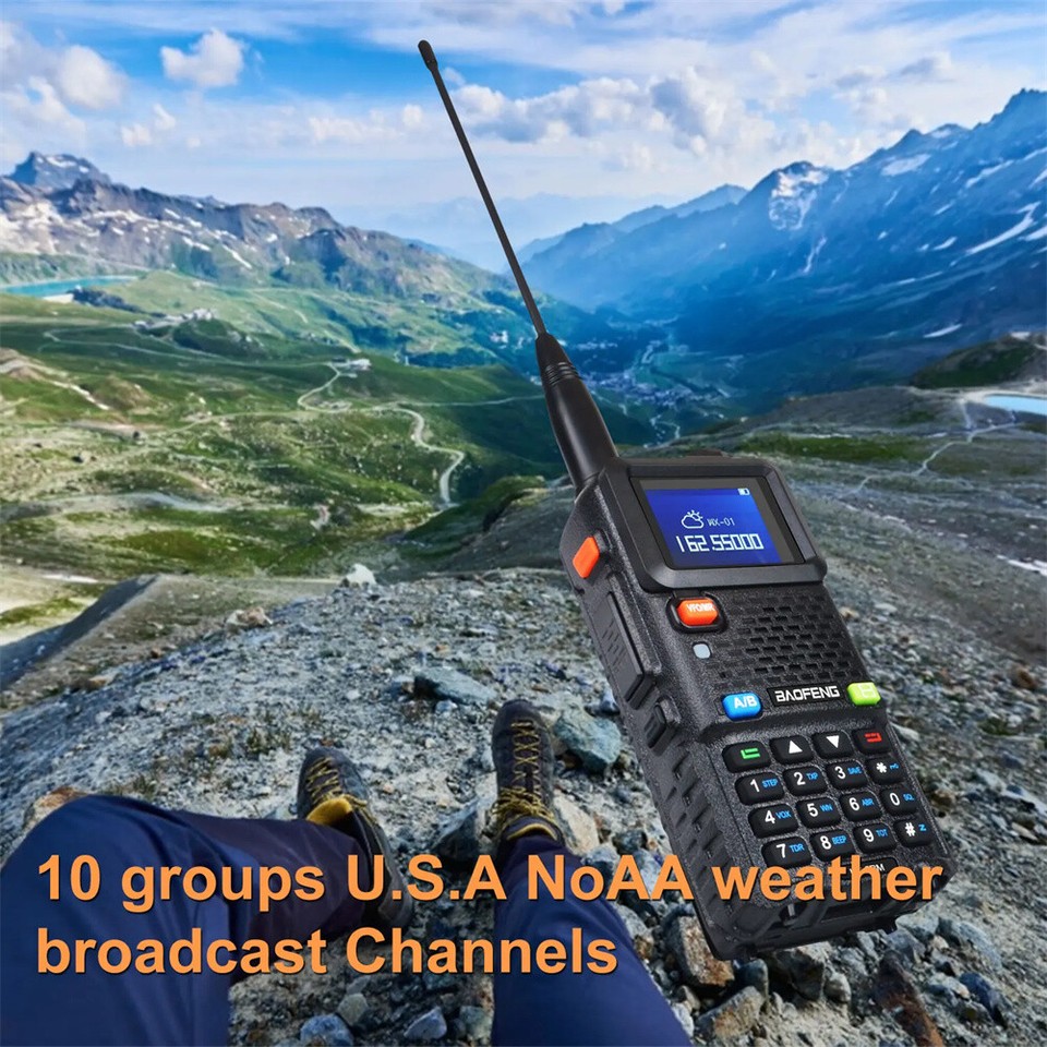 Baofeng UV-5RM Two Way Radio FM Air Band Walkie Talkie with Programming ...