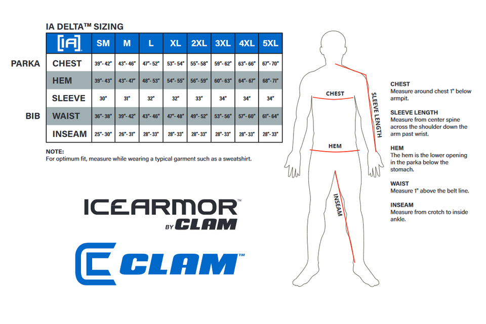 Clam Ice Armour Delta Float Parka 3XL, 17893 Drab Green / Black NEW ...