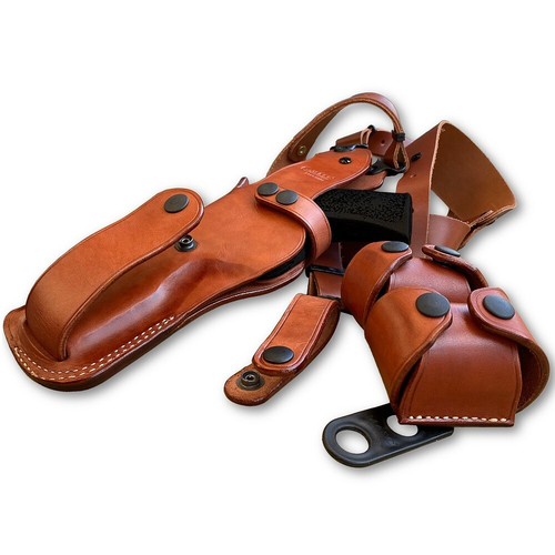 Leather Shoulder Holster Fits, Chiappa Rhino 50DS 357 Mag/9mm 5 ...