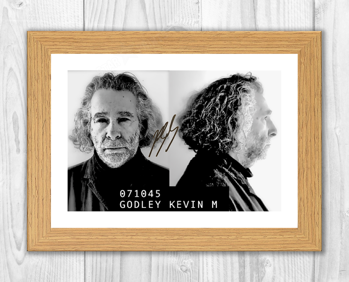 Kevin Godley 10cc mug shot A4 reproduction signed poster. Choice of ...