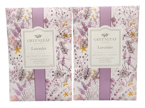 Greenleaf Sachets Lavender Scented 2 large singles new Aromatic Herbal ...