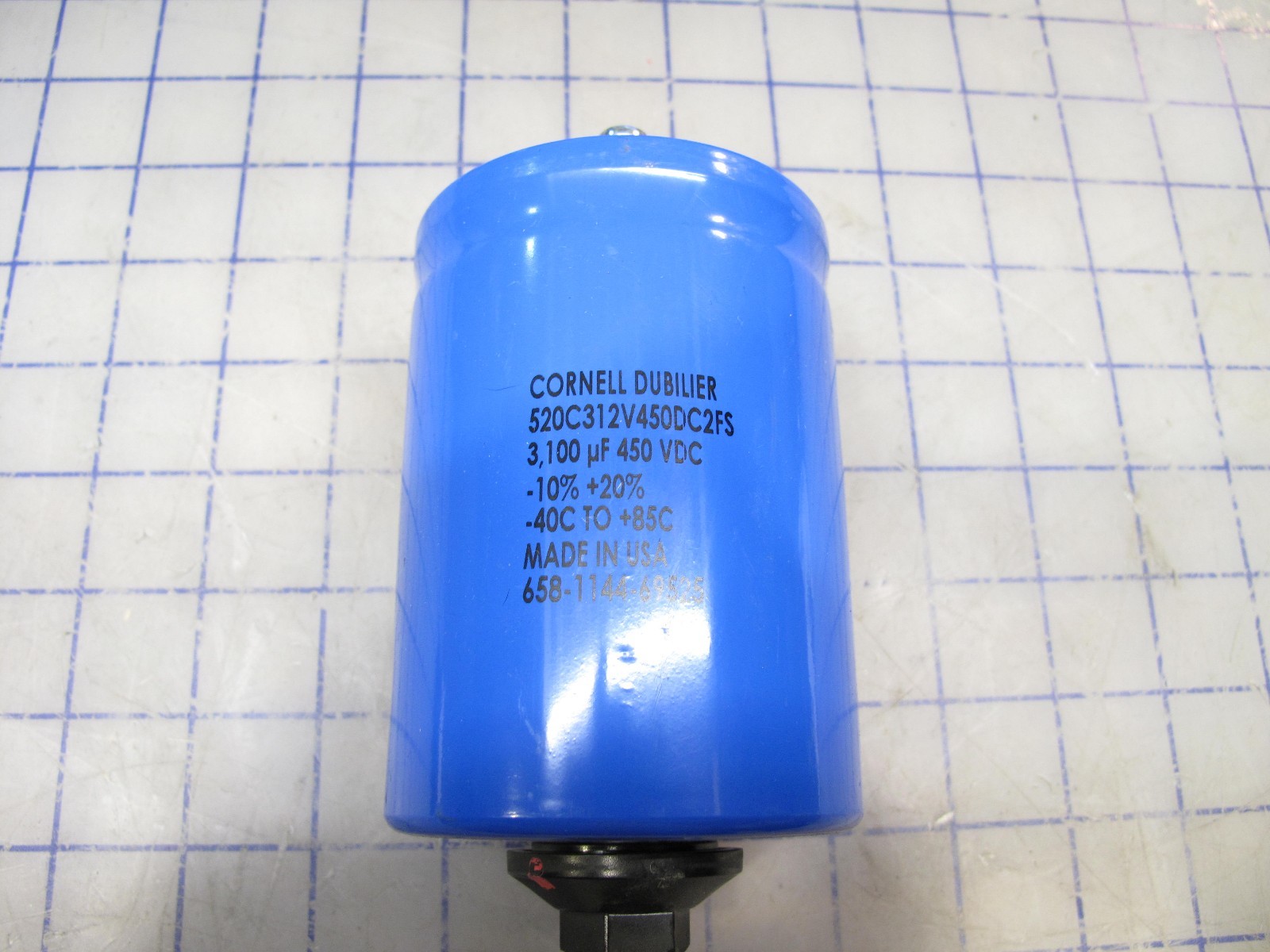 CORNELL DUBLIER 3100 F 450V Alum Electlytic Capacitor - Screw ...