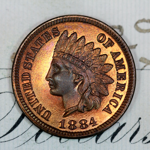 * 1884 * PRISTINE++ GEM PROOF INDIAN HEAD PENNY * FROM ORIGINAL ...