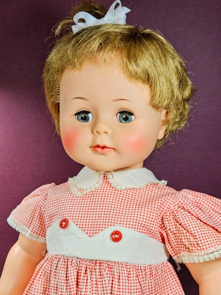 Vtg 1961 Ideal Toy Corp 22" Kissy Doll w Blue Sleep Eyes K-22 | eBay