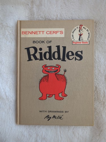 Bennett Cerf's Book Of Riddles VINTAGE 1960 Dr. Seuss Book Club Edition ...