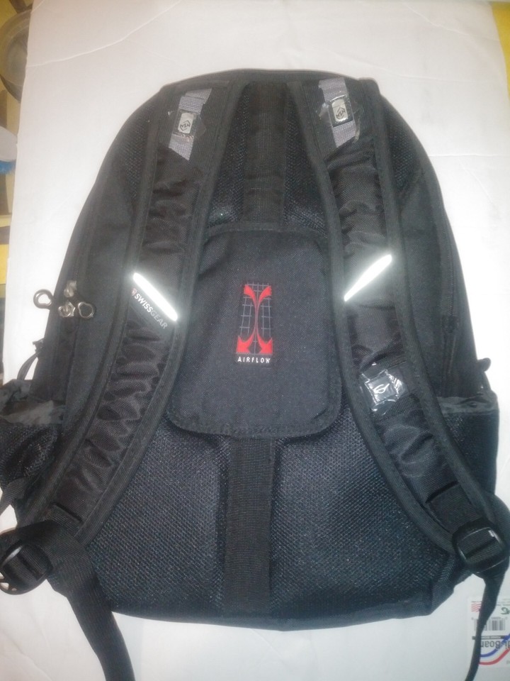 Swiss Gear Airflow Laptop Backpack Black Travel Business School | eBay