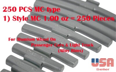 500 Pcs CLIP-ON WHEEL WEIGHT BALANCE 1.00 oz MC Style for Alloy Wheel ...