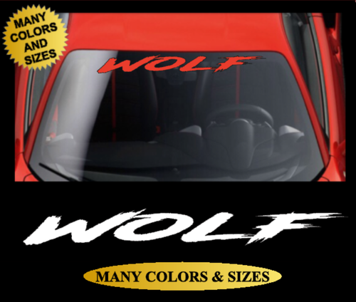 Wolf Windshield Text Vinyl Decal Sticker Tuner JDM Window Car Truck SUV ...