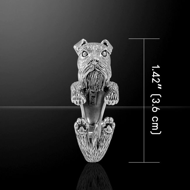 Miniature Schnauzer Dog Ring 925 Sterling Silver Fine Best Friend ...