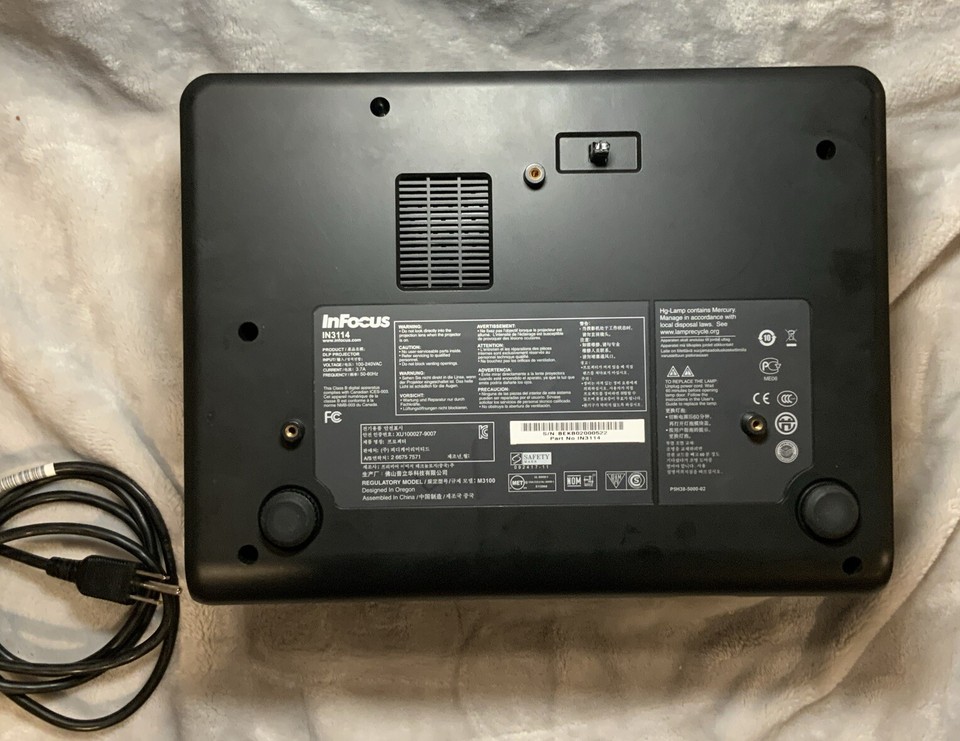 InFocus IN3114 DLP Projector W/ Power Cable (No Remote) | eBay