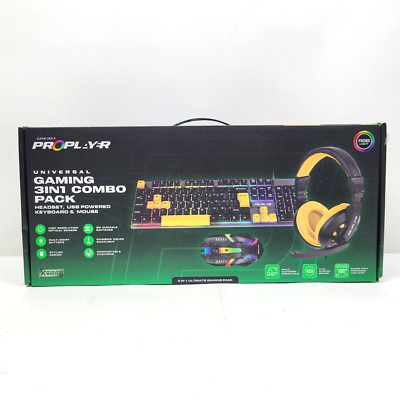 PC Gaming Keyboard, Mouse, Gaming Headset Combo Pack RGB Light- 3 In 1 ...