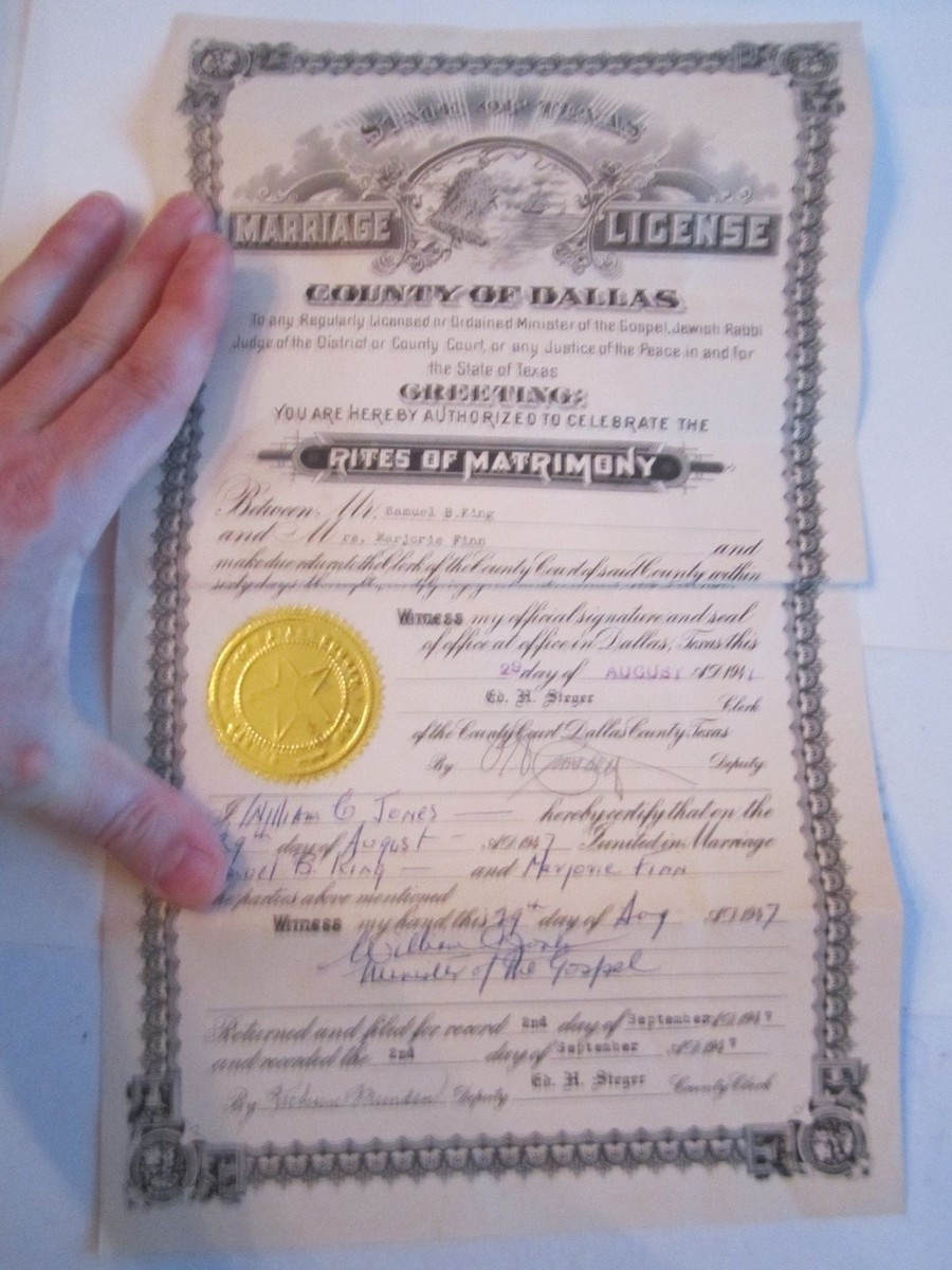 Solicitud De Licencia De Matrimonio En Texas Para Imprimir