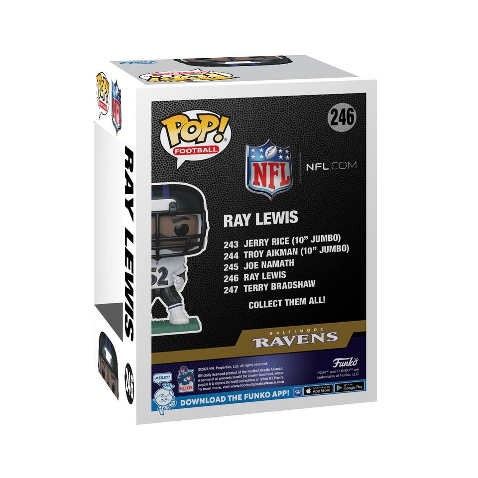 Funko POP! Football - Baltimore Ravens NFL Legends - Ray Lewis White ...