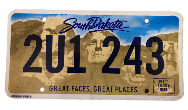 South Dakota License Plate Original Sample 1968 EBay south-dakota-license-plate-original-sample-1968-ebay
