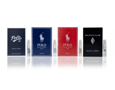 Ralph Lauren Polo Blue Red Ralph’s Club EDT Parfum Samples 4-Pc Travel ...