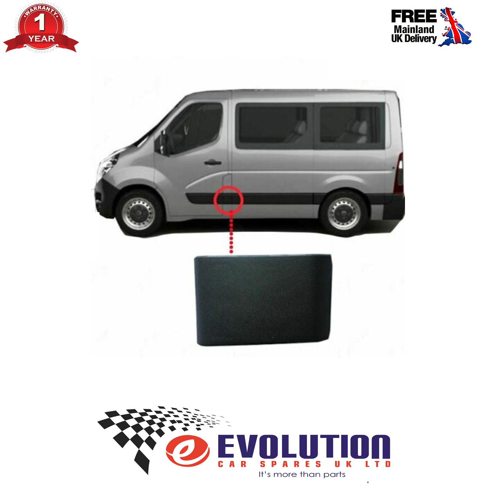 Front Left Side Door Panel Moulding Trim Strap Fits Master III Movano ...