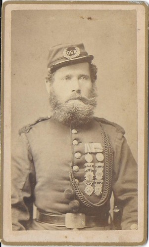 CDV of Union Army Civil War Veteran – GAR w/ GSB Cap Badge New Jersey ...