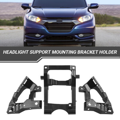 Pair Headlight Support Bracket & 1 Grille Retainer For Honda HR-V HRV ...