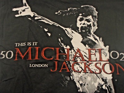 Mens Michael Jackson Graphic Tee Size L This Is It Design Red/White on ...