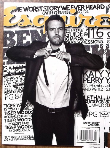 ESQUIRE MAGAZINE BEN AFFLECK APRIL 2009 TIGER WOODS KATY PERRY LOTS ...
