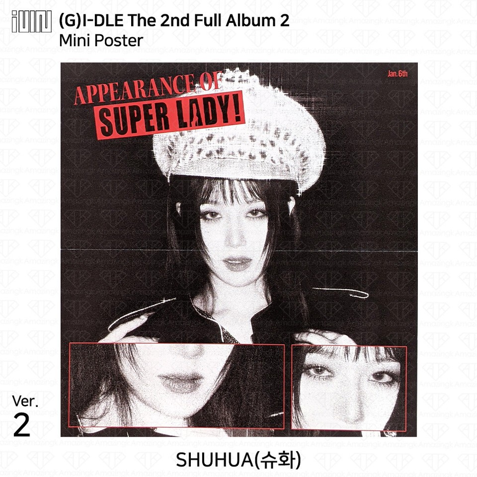 (G)I-DLE G-IDLE The 2nd Full Album 2 Two Photocard Mini Poster Message ...