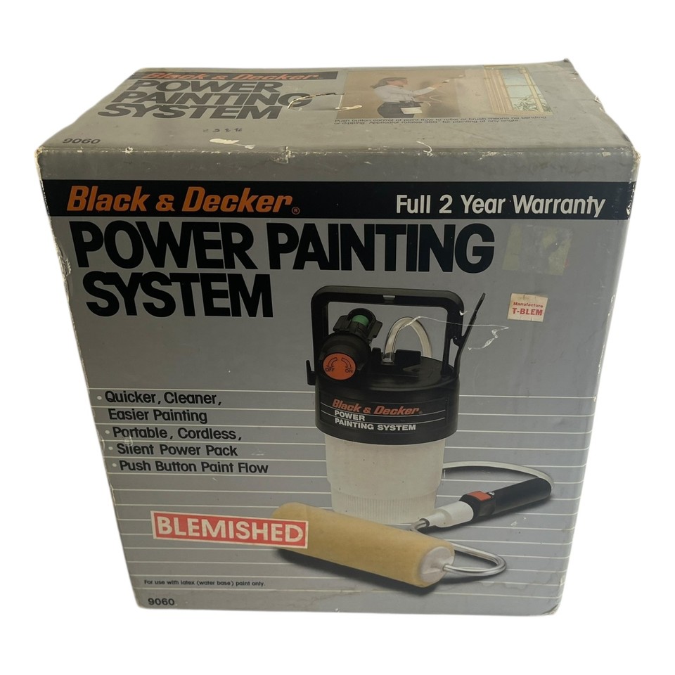 Black & Decker 9060 Power Painting System Cordless Paint Roller w/ Box ...
