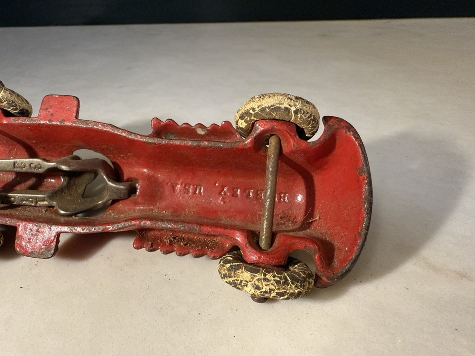 Vintage Hubley Cast Iron Boat Tail Race Car – Red, Original Paint | eBay