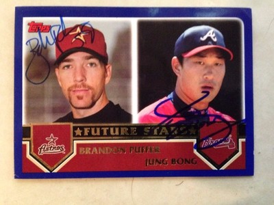2003 Topps Future Stars SIGNED #331 Brandon Puffer & Jung Bong Baseball ...