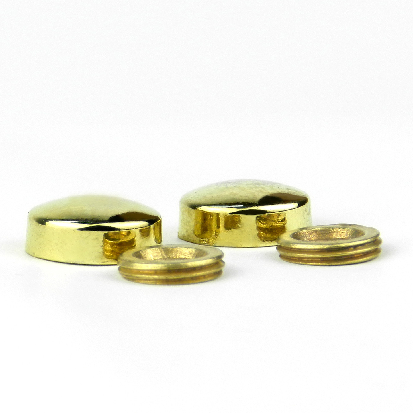 Threaded Brass Dome Screw Snap Caps Covers Electroplated Mirror Display ...