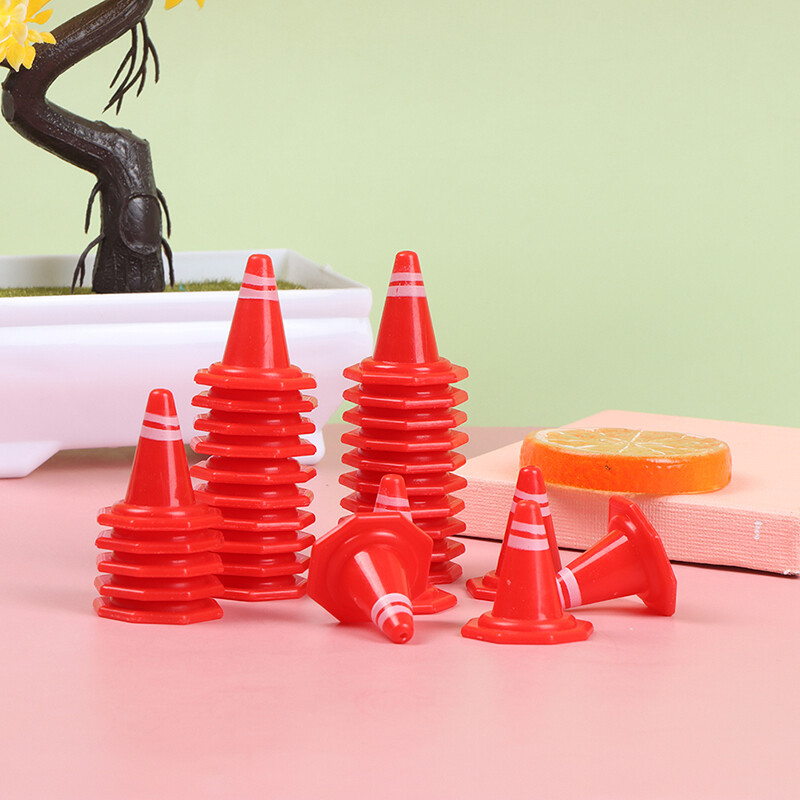 30pcs Traffic Roadblocks Simulation Sand Table Props DIY Road Cone ...