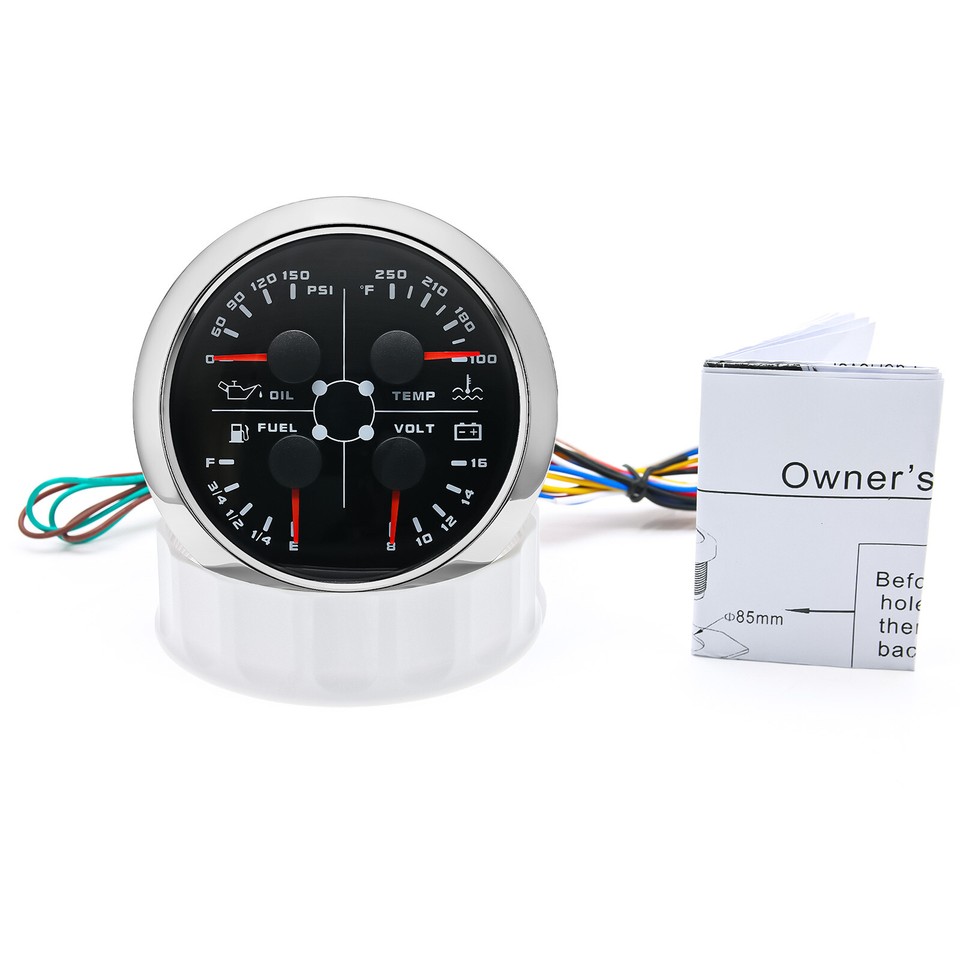 85mm Boat GPS Speedometer 0-120MPH with Tachometer 0-8000RPM Gauge with ...