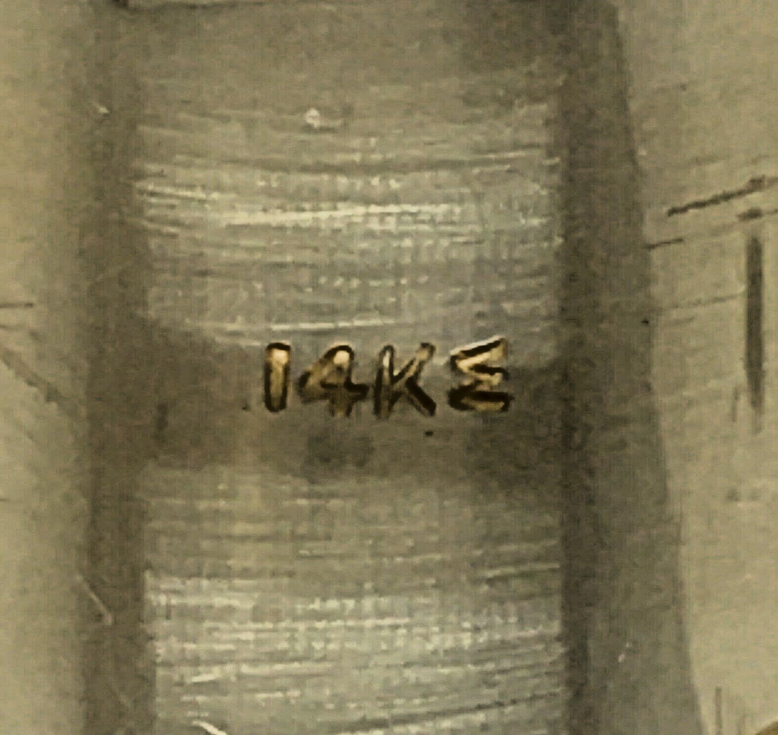 Vintage 1929 YG Squared Off Monogram Initials Hand En… - Gem