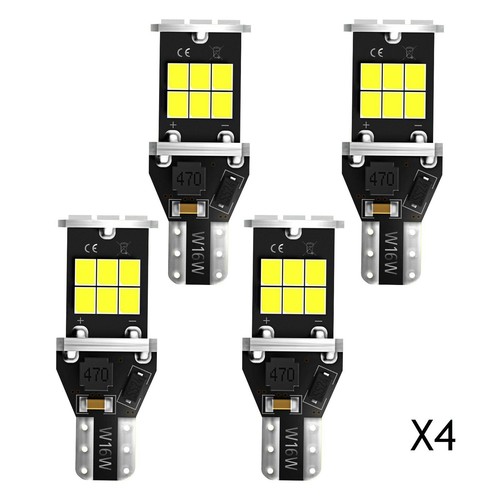 4x T15 W16W 921 912 Canbus Wedge Globe LED BackUp Reverse Car White ...