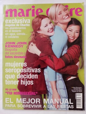 DREW BARRYMORE CAMERON DIAZ LUCY LIU MARIE CLAIRE MEXICAN MAGAZINE 2000 ...