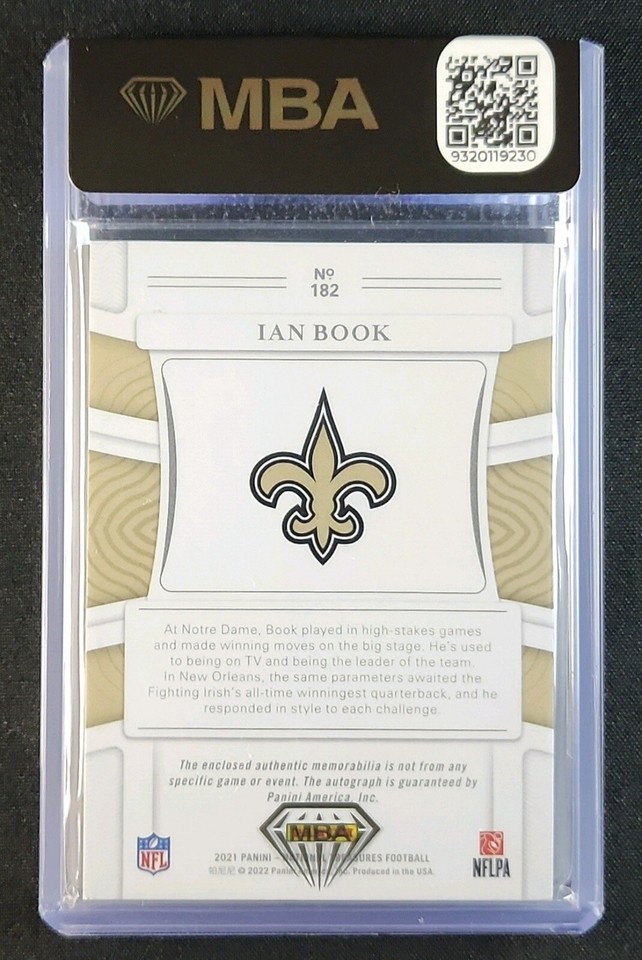 2021 Panini National Treasures Ian Book /99 Rookie Patch Autograph ...
