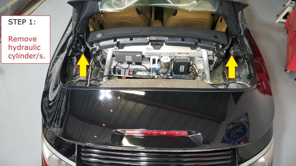 PORSCHE 911 996 997 Convertible Top Cylinder Hydraulic Cylinder REBUILD ...