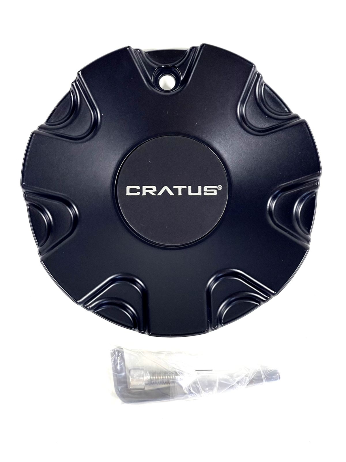 Cratus Wheels Flat Black Wheel Rim Center Cap # CAP CR-108 (4 CAPS ...