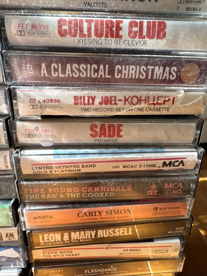 75+ Cassette Tape Lot- Classic Rock Pop Stevie Nicks Grateful Dead ...
