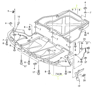 AUDI A6L 05 - 12 OEM Protector Contra Salpicaduras Protector 4F0863821G ...