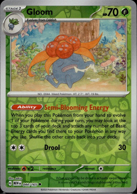 Gloom 044/165 Reverse Holo English MEW EN 151 Pokémon Card NM | eBay