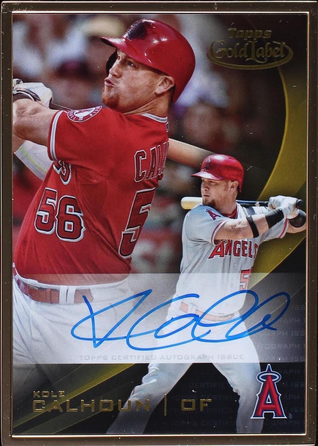 2016 Topps Gold Label - Framed Autographs Kole Calhoun #GLFA-KC (AU ...