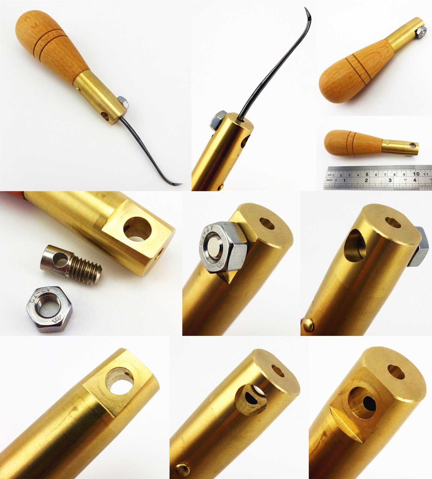 3pcs Needle Leather Craft Shoemaker Cobbler Sewing Stitching Hook Awl ...