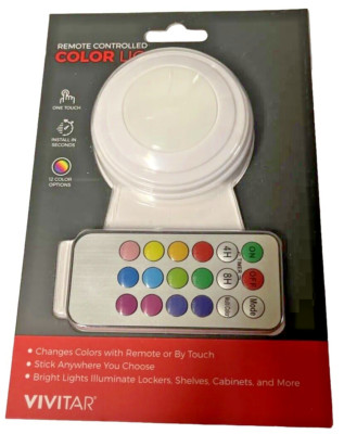 NEW Vivitar Remote Controlled Colored Light 12 Color Options Battery ...