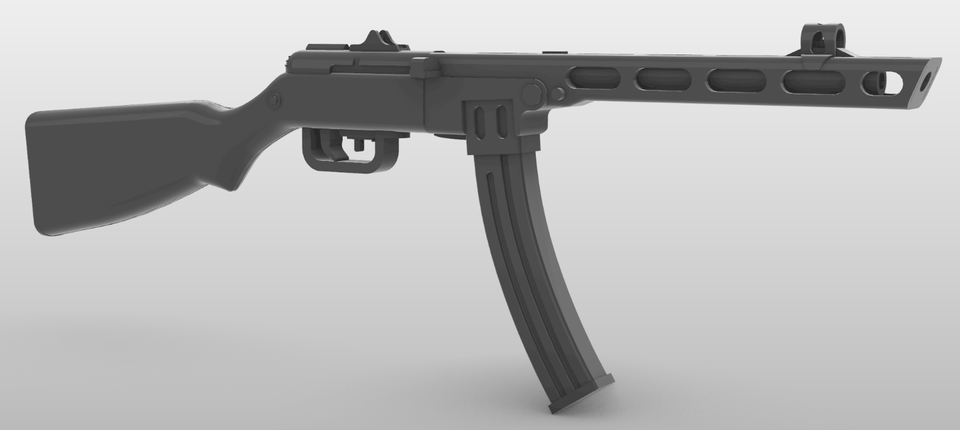 1/16 Scale Battleground PPSH-41 Submachine Gun - Box Magazine | eBay