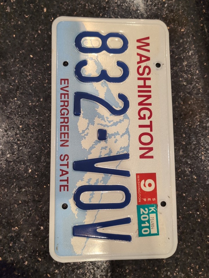 WASHINGTON LICENSE PLATE EVERGREEN 🌲 STATE RANDOM LETTERS/NUMBERS FAIR ...