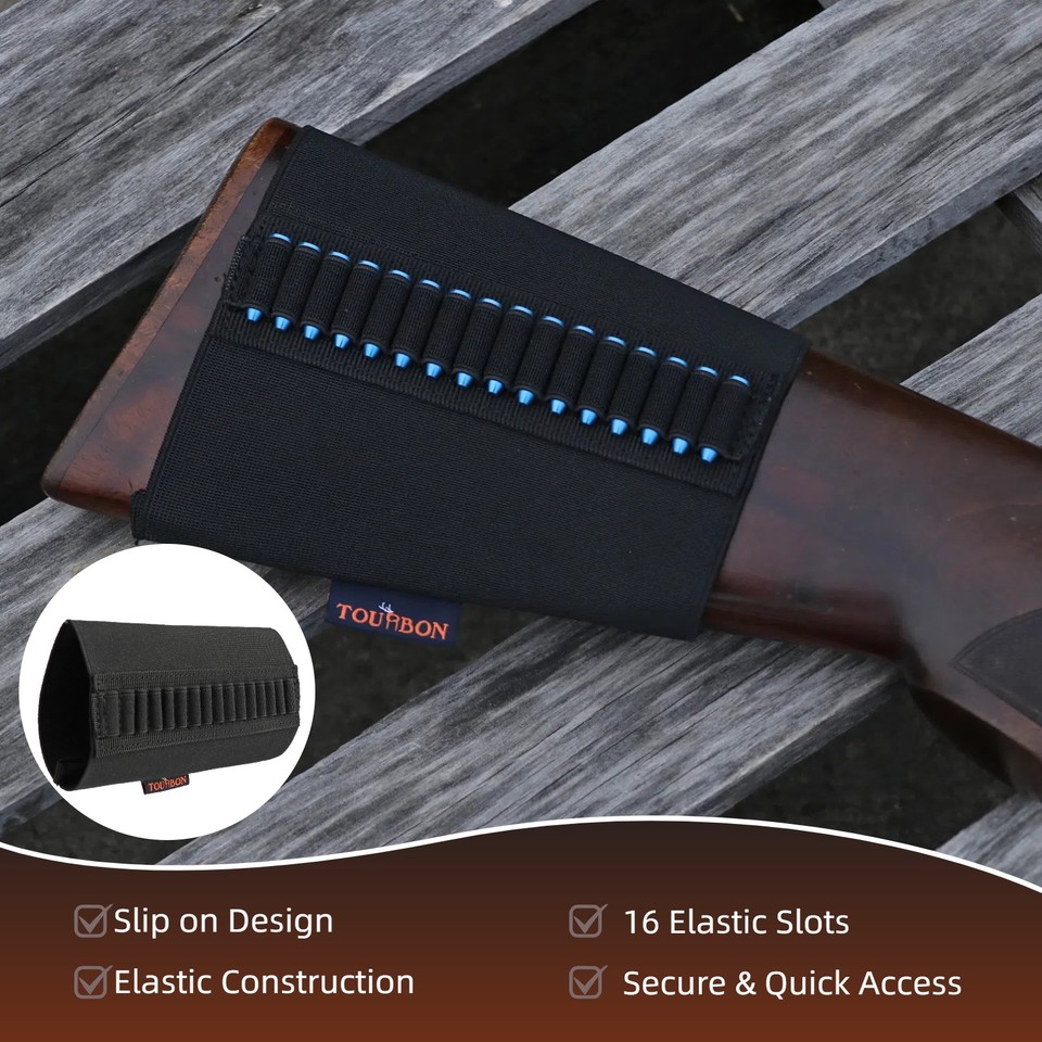Tourbon 10/22 Ruger Rifle .22LR,22mag Shell Holder Gun Butt Cover Ammo ...