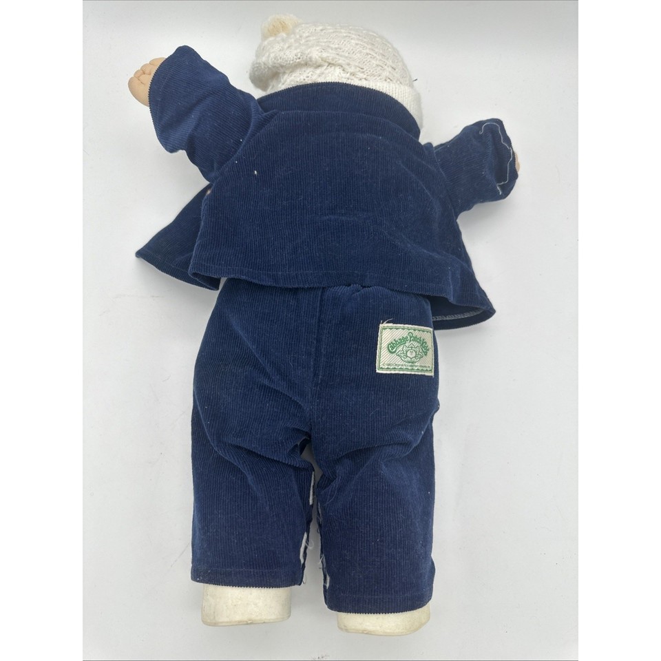 Cabbage Patch Kids Baby Boy Doll 1978 1982 Bold Blue Corduroy Teddy ...