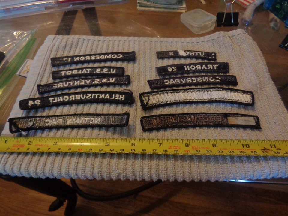 Ten (10) Different Navy Tabs or Rockers (BOX KIWI BAG#XY11) | eBay